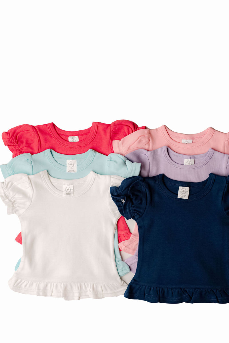 Short Sleeve Ruffle Shirt – Skc Blanks